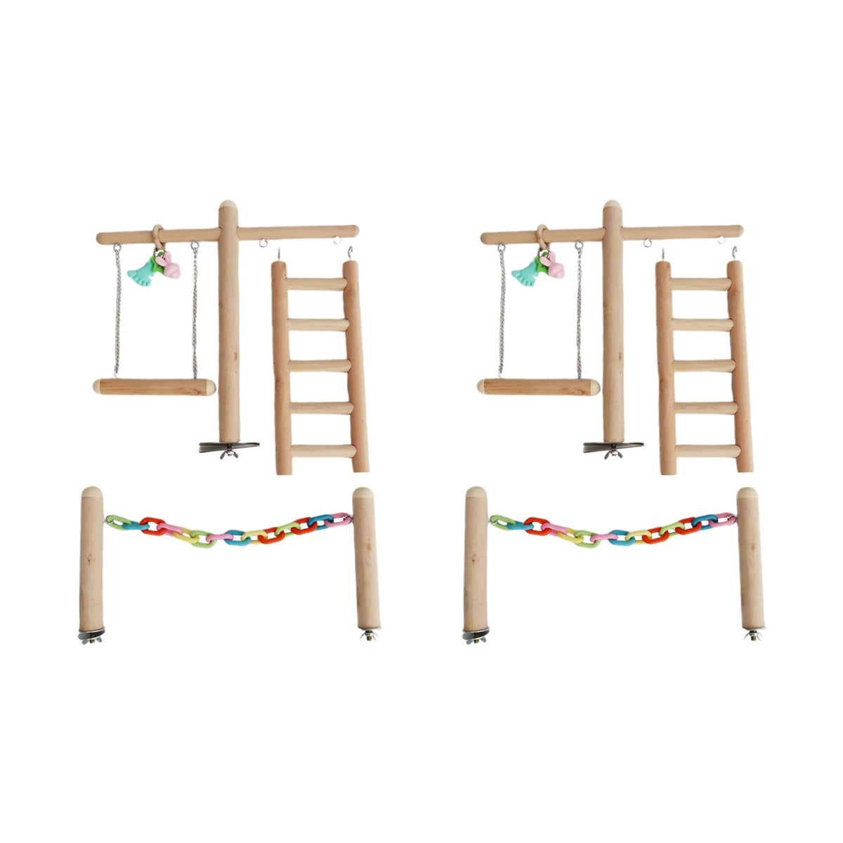 Raindrops 2 Sets of Parrot Toy Birds Tearing Toy Parrot Playground ...