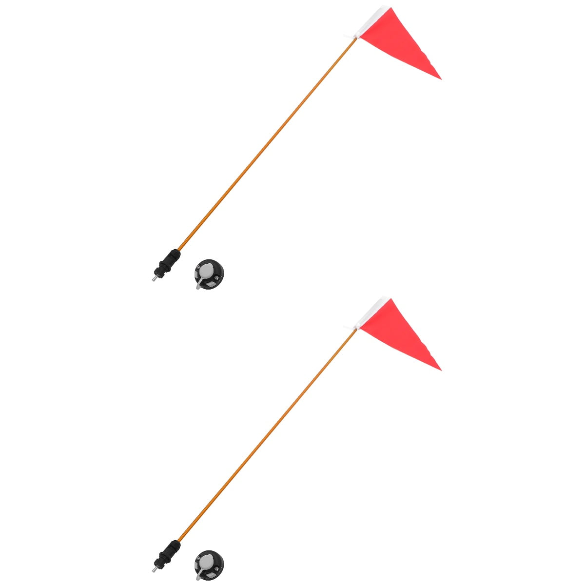 Raindrops 2 Sets of Professional Safety Flag Multi-function Flag Pole ...