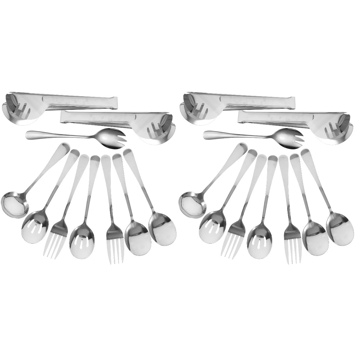 Raindrops 2 Sets of Stainless Steel Serving Utensils Buffet Catering ...