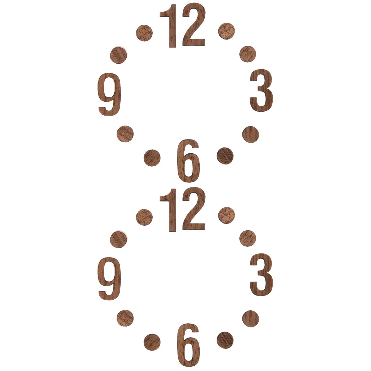 Raindrops 2 Sets of Wall Clock DIY Numerals Clock Numerals Kit ...