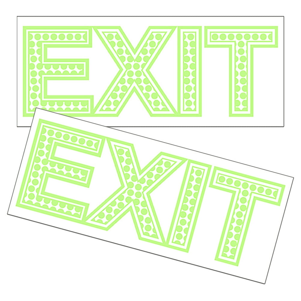 Raindrops 2 Sheets Exit Sign Glow In The Dark Exit Signs Exit Signs For ...
