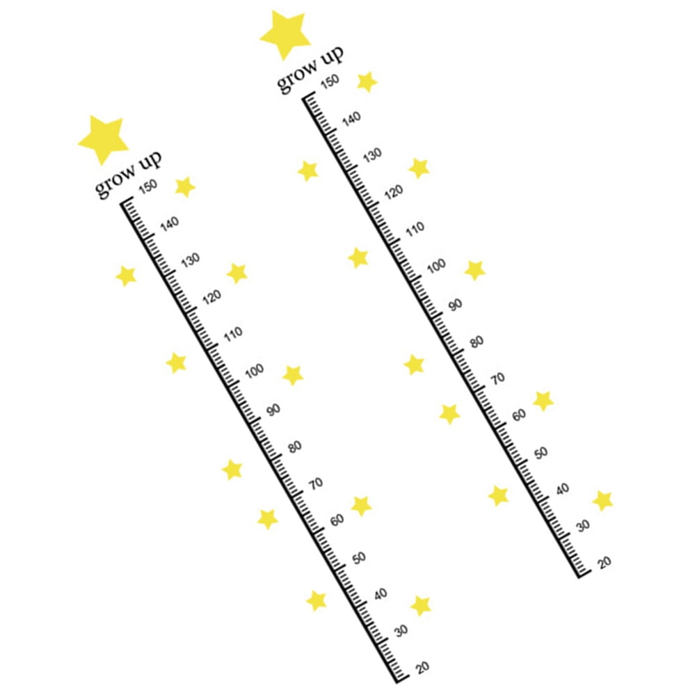 Raindrops 2 Sheets Self-adhesive Height Sticker Wall Chart Kids Child ...