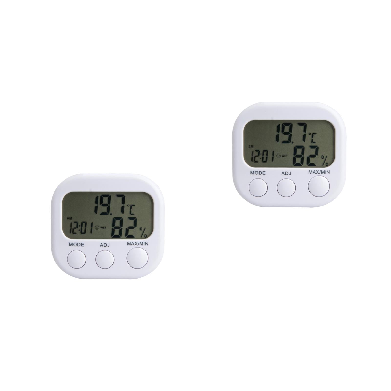 Raindrops 2 pcs Digital High Precision Temperature Thermometer Humidity ...