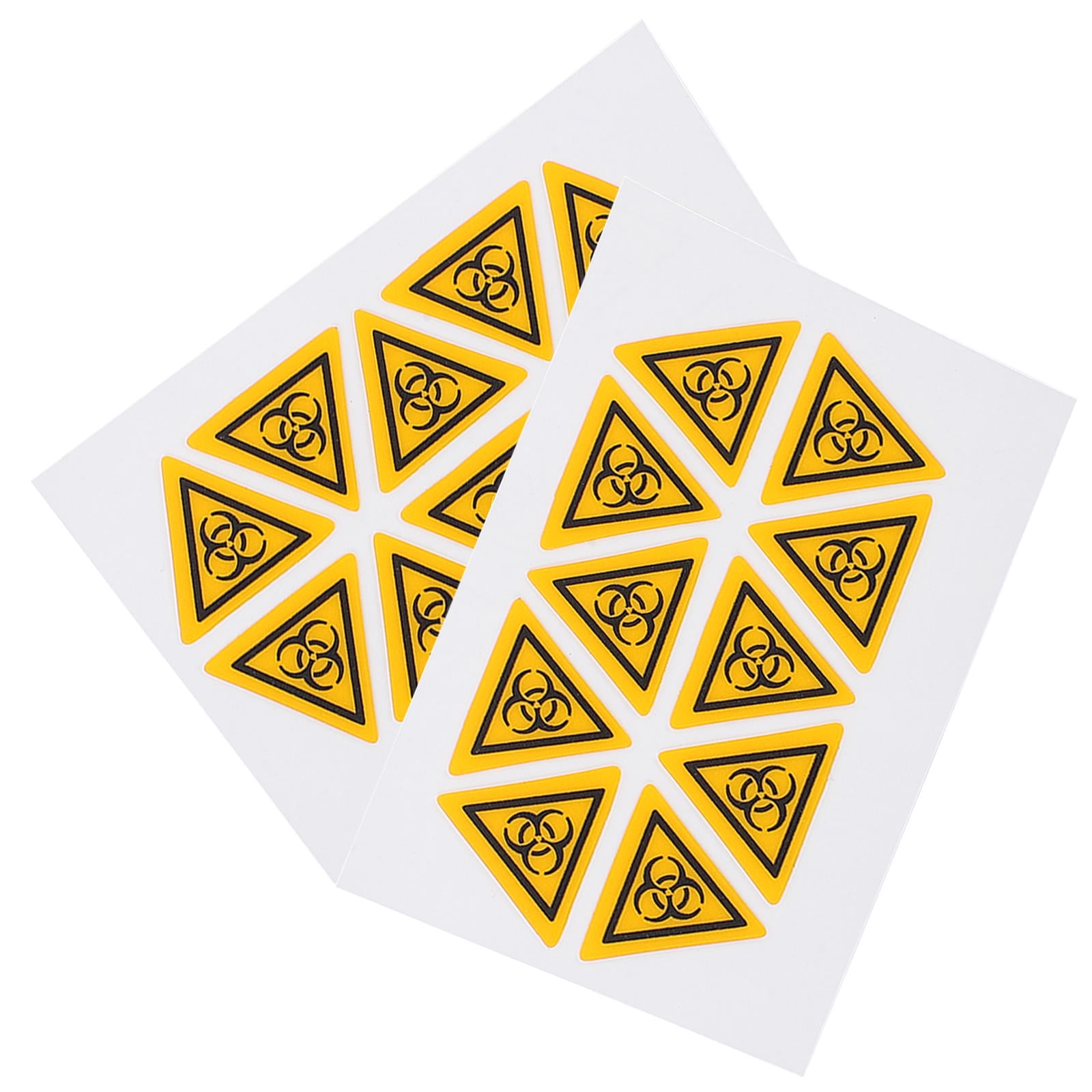 Raindrops Lab Warning Stickers Yellow Triangle Self-Adhesive Safety ...
