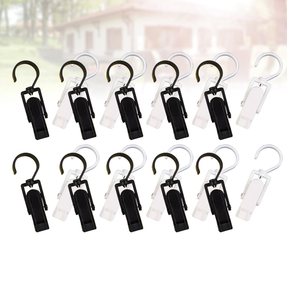Raindrops 20 PCS Curtain Clips Plastic Clip Rotating Hook Living Room ...