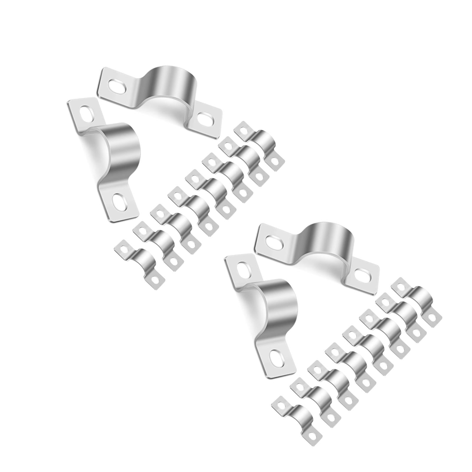 Raindrops 20 Packs Stainless Steel U Bracket Pipe Clamp, Heavy Duty ...