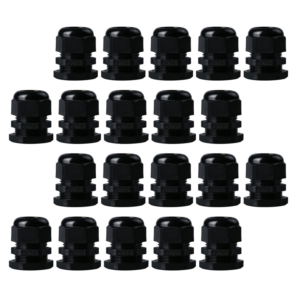 Raindrops 20 Pcs Cable Connector Outlet Holder Grommet Wire Clips Black ...