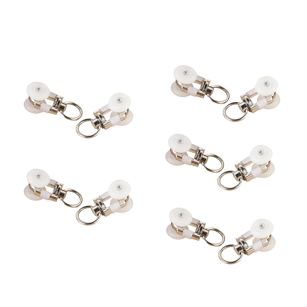 Raindrops 20 Pcs Curtain Rod Pulley Track Wheel Curtain Hardware 1.8X1 ...