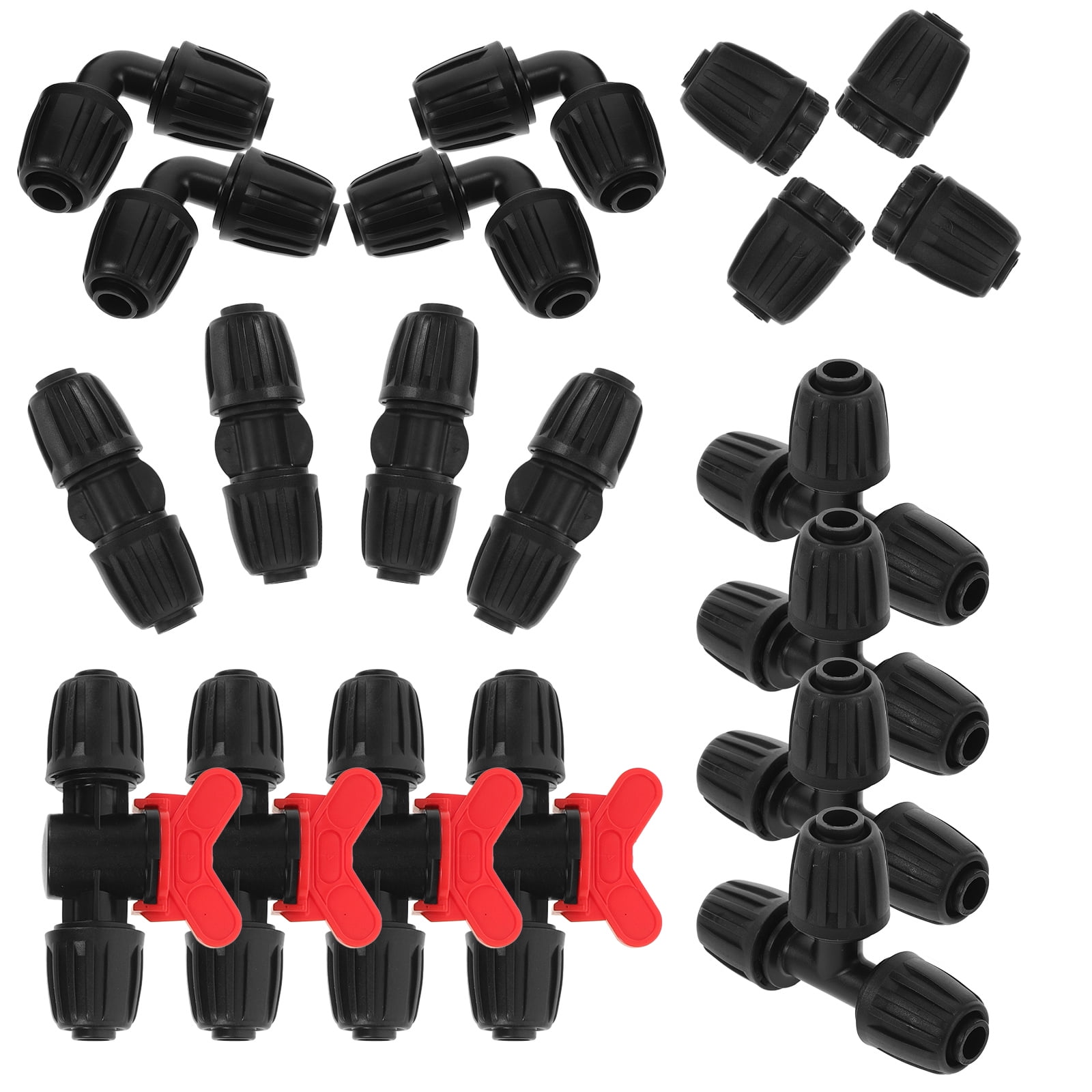 Raindrops 20pcs Drip Irrigation Fittings Tubing Connector Connection ...