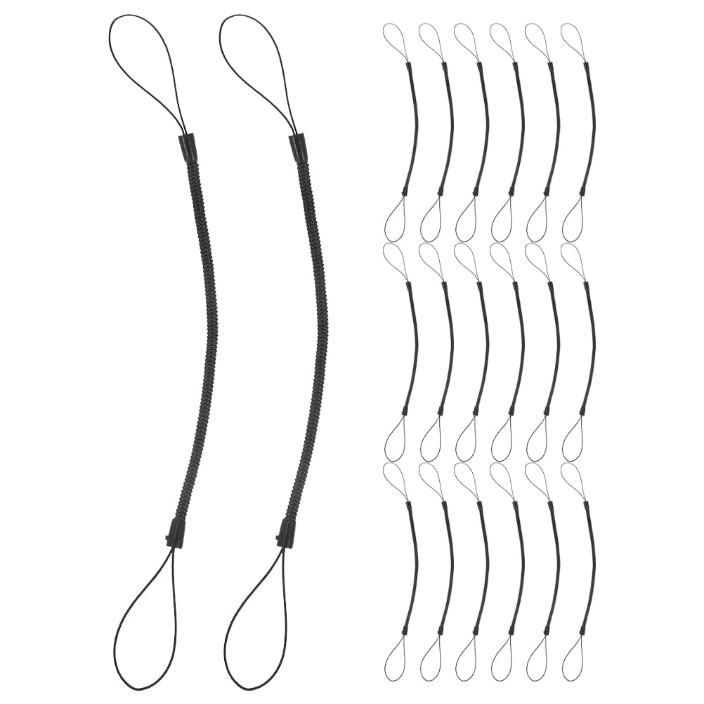 Raindrops 20 Pcs Elastic Coil Lanyard for Touch Pens Tether Rope Black ...