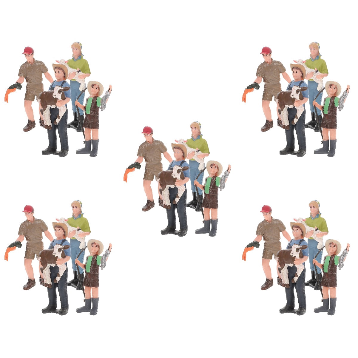 Raindrops 20 Pcs Farmer Model Farm Character Model Simulation Farmer ...