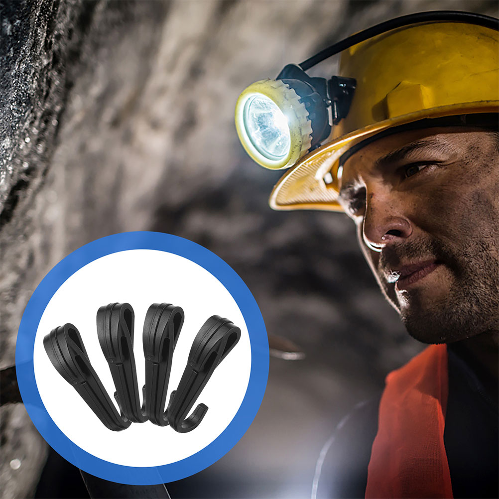 Raindrops 20 Pcs Hard Hat Flashlight Clip Clips for Headlamp Hooks ...