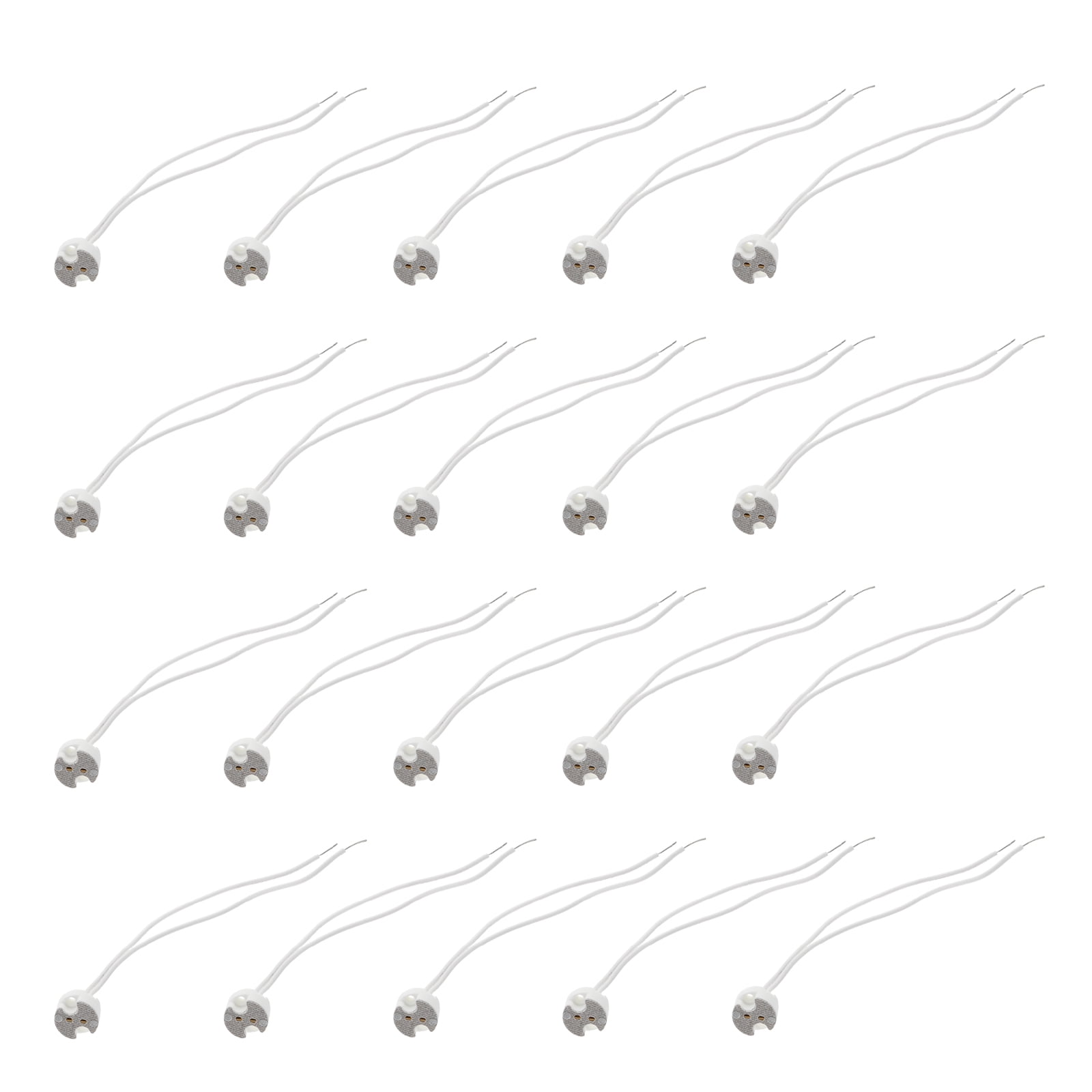 Raindrops 20 Pcs Lamp Socket Bulb Wire Connectors Base Holder Light ...