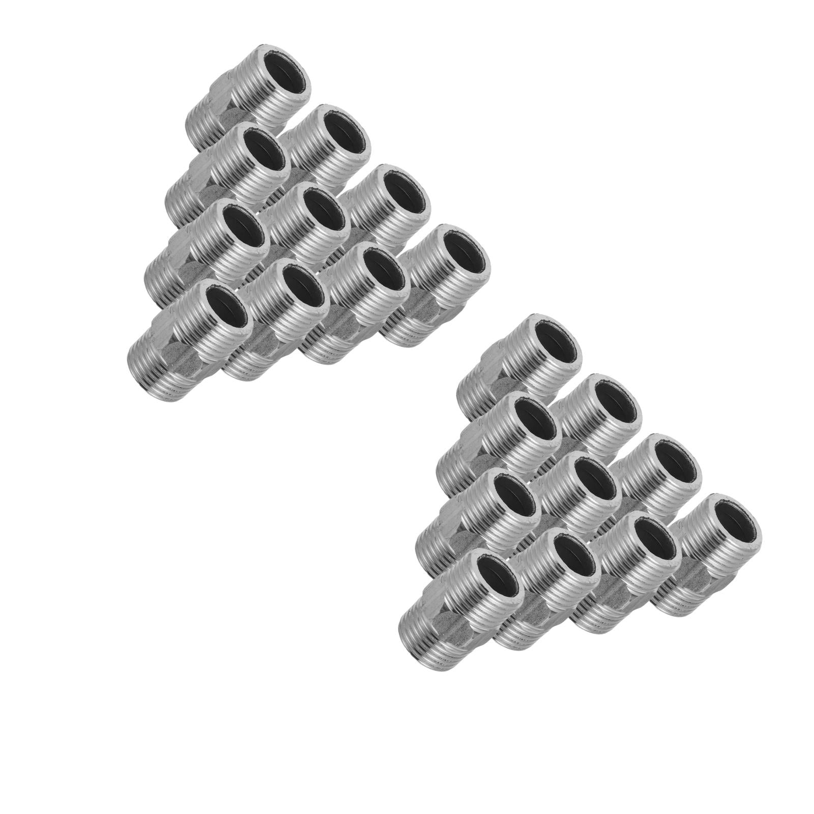 Raindrops 20 Pcs Male Pipe Fittings Stainless Steel Male Threaded Pipe ...