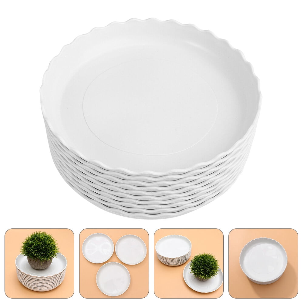 Raindrops 20 Pcs Plastic Planter Tray Pot Drip Trays Saucers Flower ...