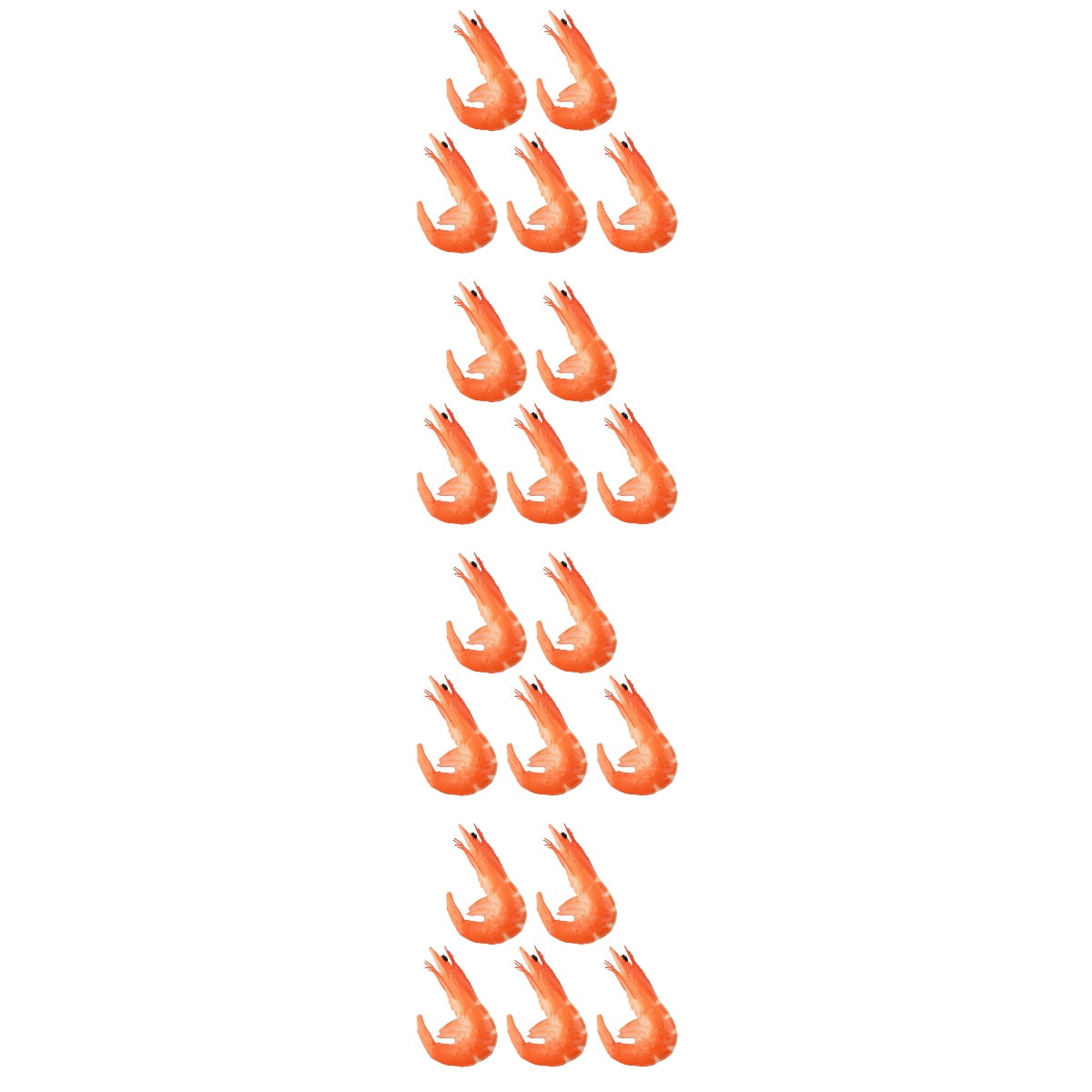 Raindrops 20 Pcs Realistic Shrimp Adornment Decorative Shrimp Models ...