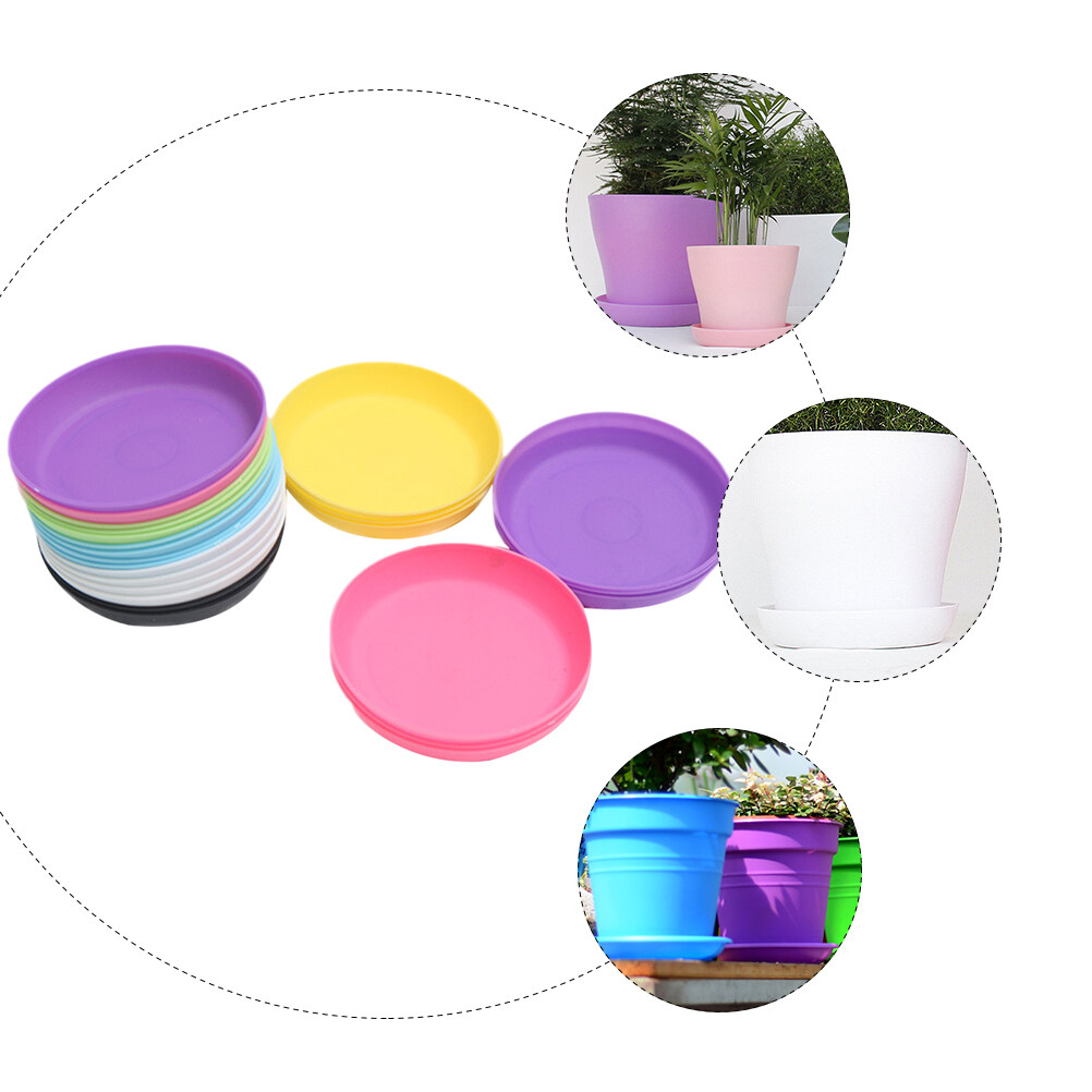 Raindrops 20 Pcs Saucers Plastic Flower Pot Bottom Support Flower Pot ...