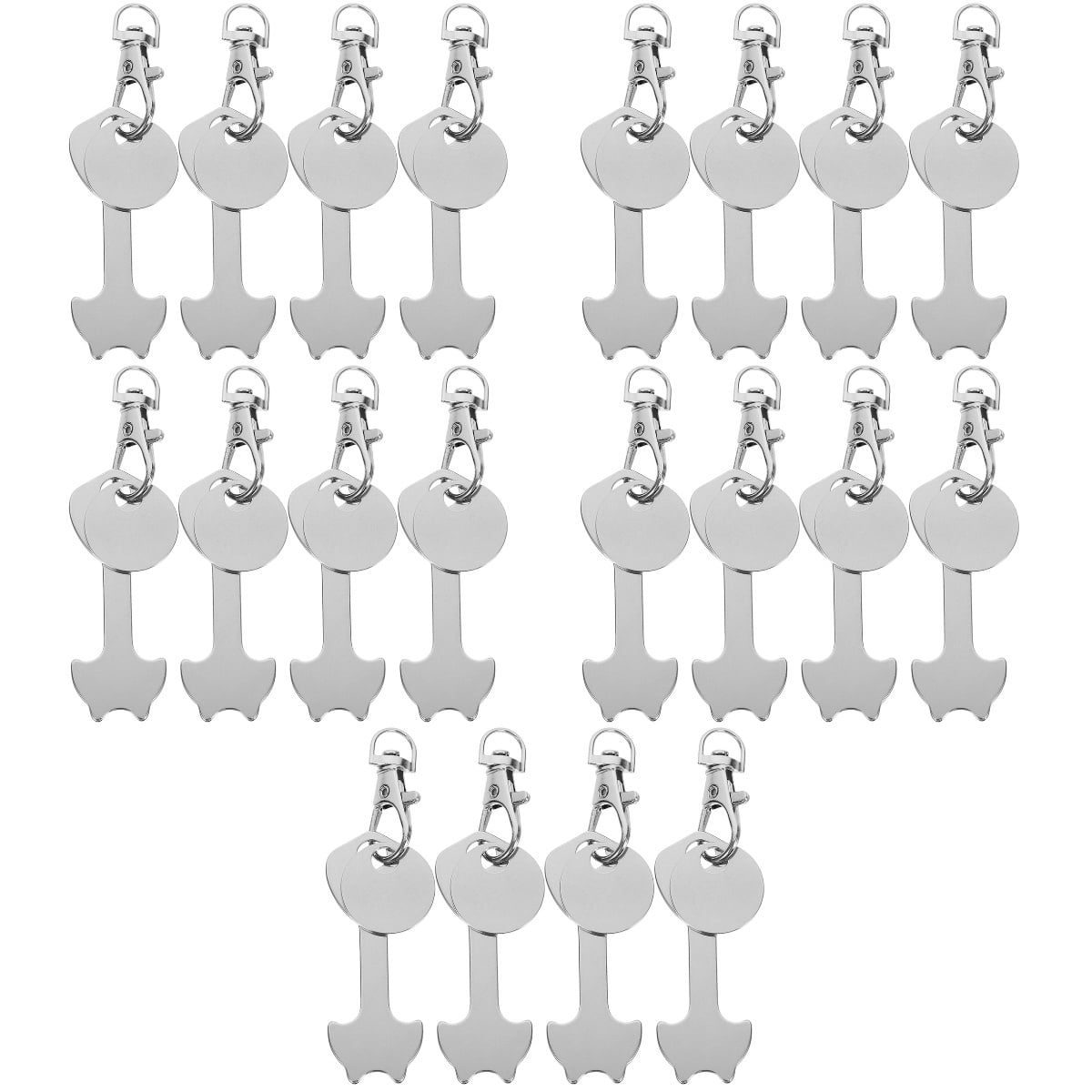 Raindrops 20 Pcs Shopping Trolley Token Coin Keychain Trolley Tokens ...