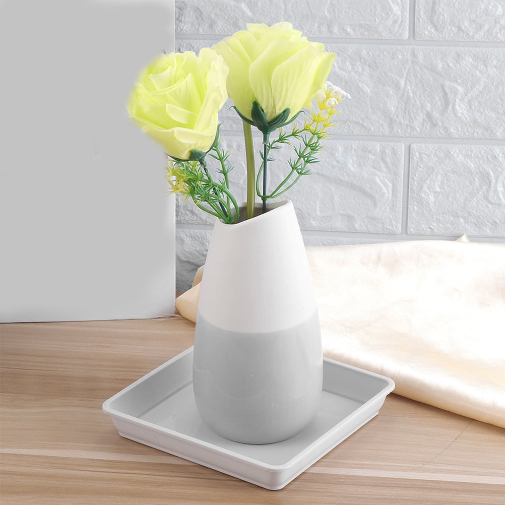 Raindrops 20 Pcs Square Drip Tray Modeling Plants Pot Saucers Plate ...