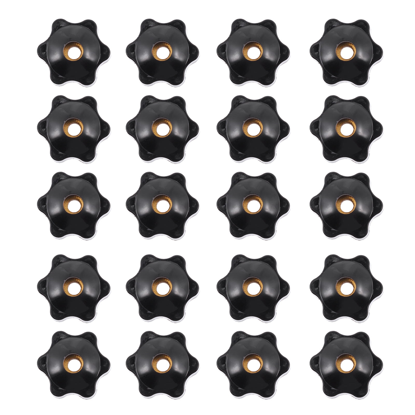 Raindrops 20 Pcs Threaded Handle Nut Fastener Knobs 3X3X1.5CM Black ...