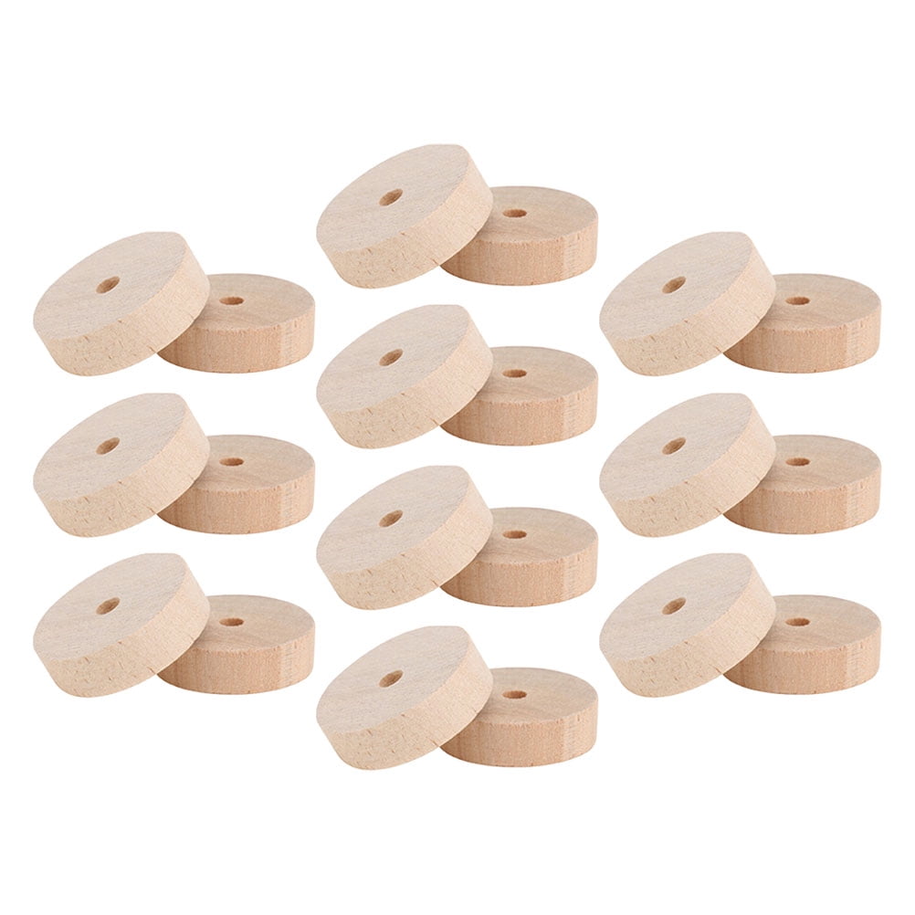Raindrops Wooden Toy Car Components 20 Pcs Mini Wheels for Model Making ...