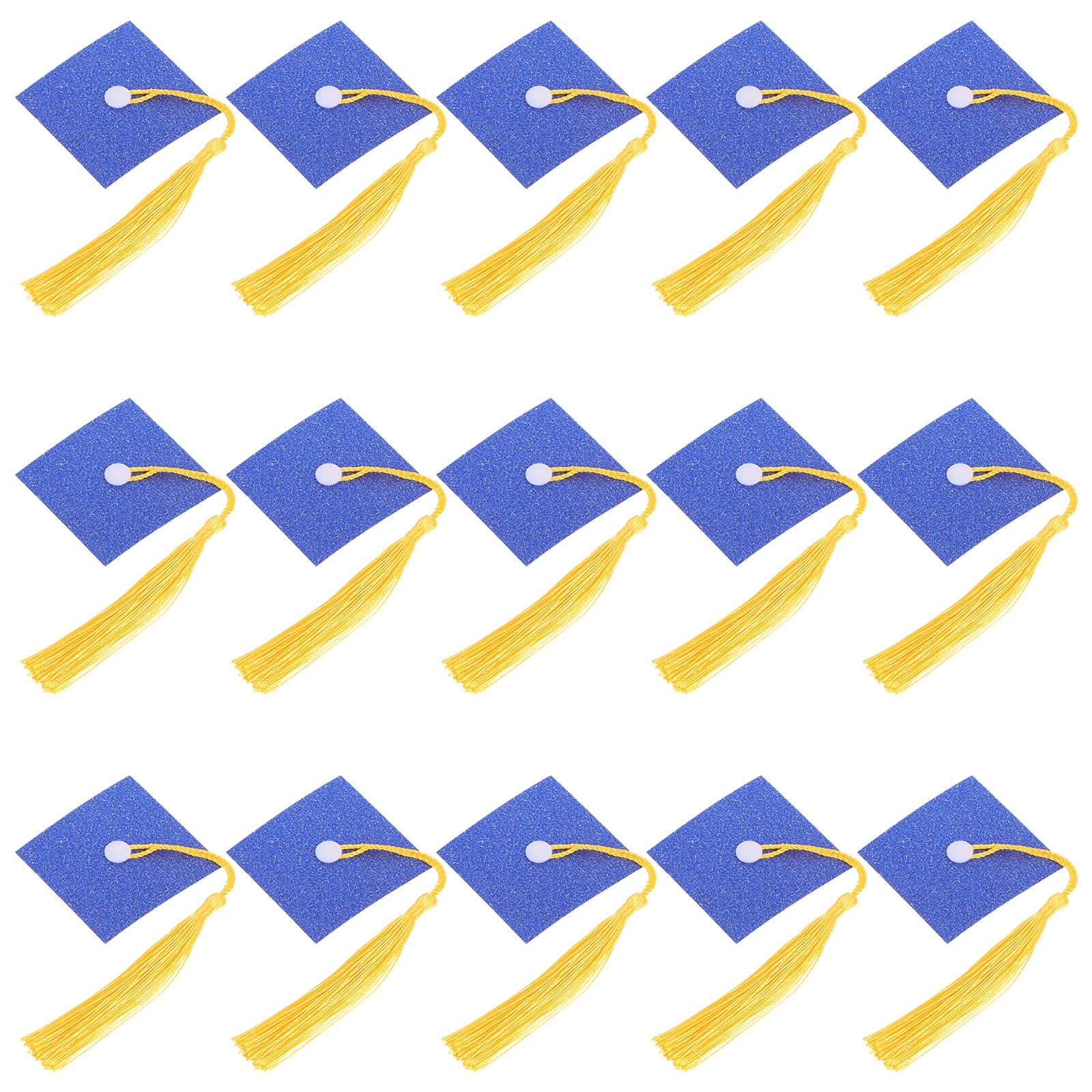 Raindrops 20 Set Mini Blue Graduation Cap Cake Toppers Cute Party ...