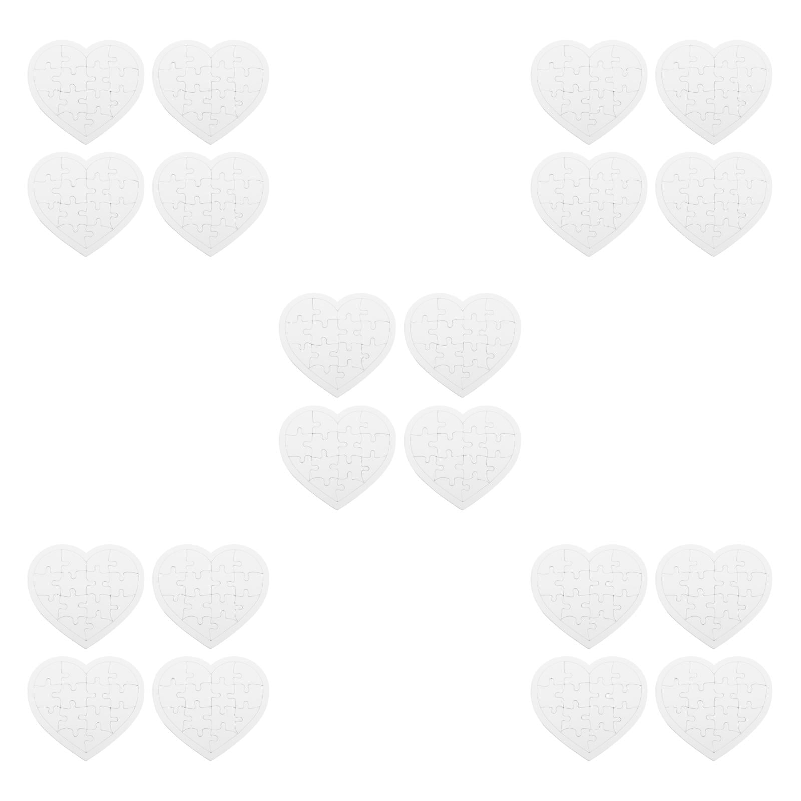 Raindrops 20 Sets DIY Art Craft Blank Paperboard Puzzle Piece Painting ...