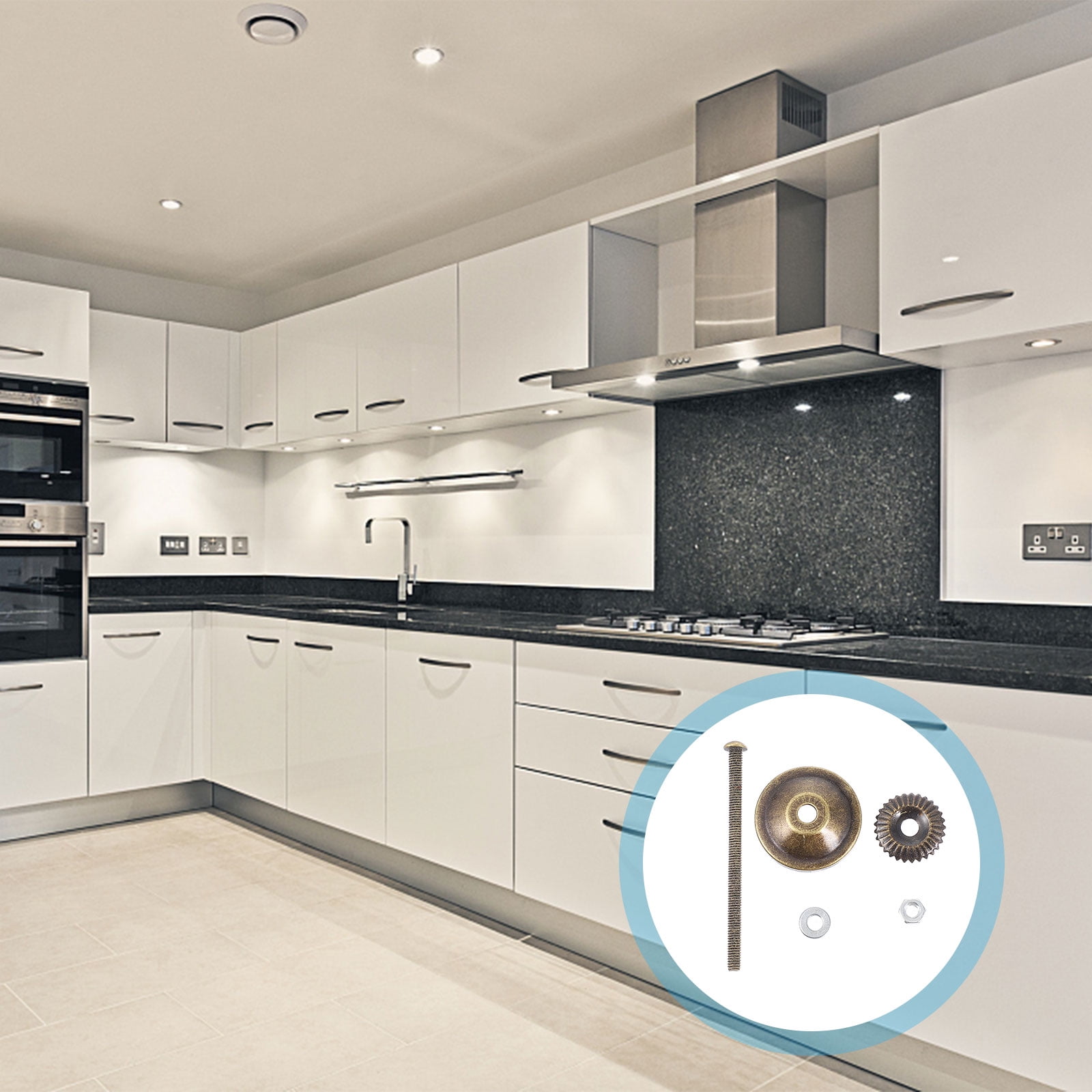 Raindrops 20 Sets Elegant Pull Handle Parts Cabinet Knob Screw Rod ...