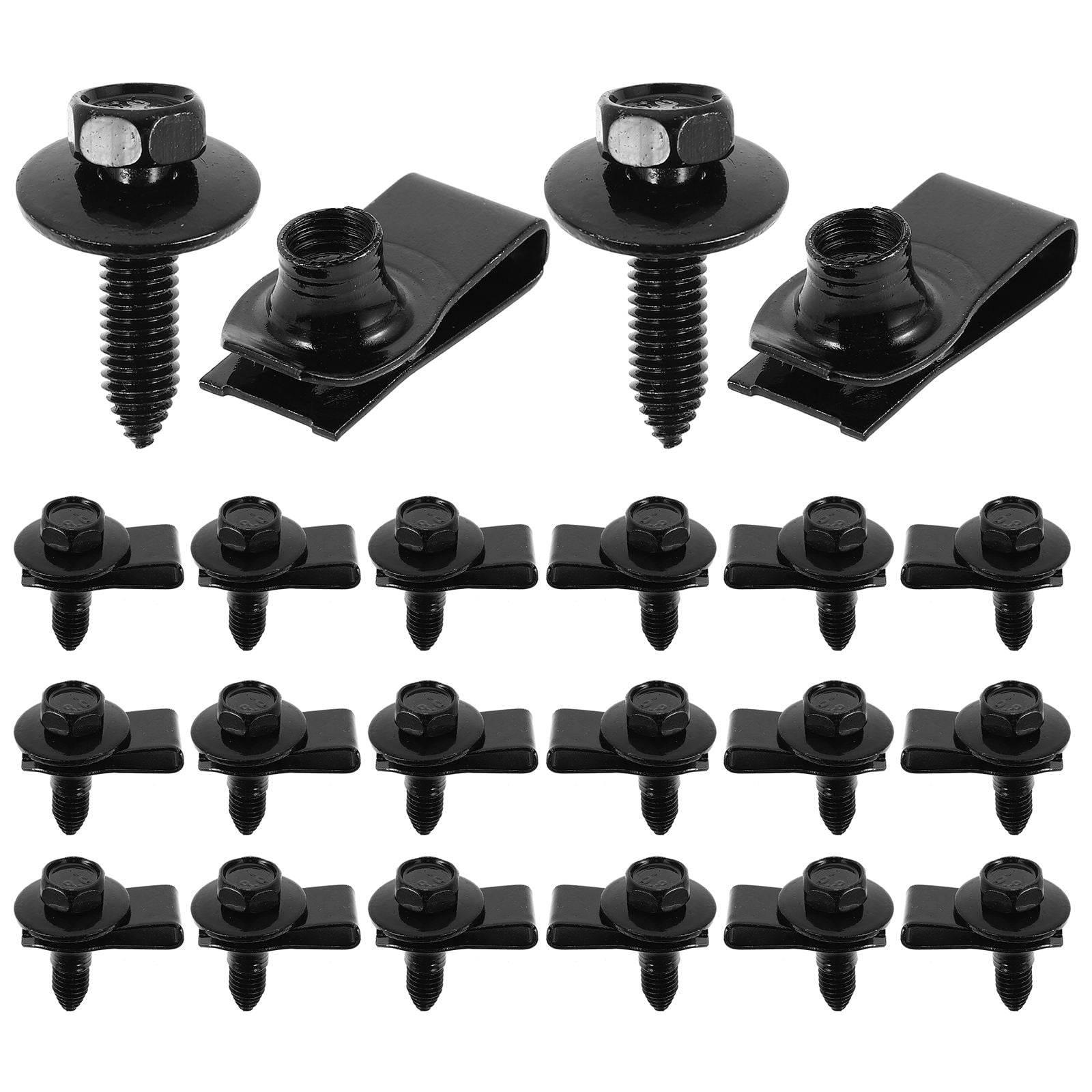 Raindrops 20 Sets Metal Fasteners for Car Body Panels Trim Screw Clips ...