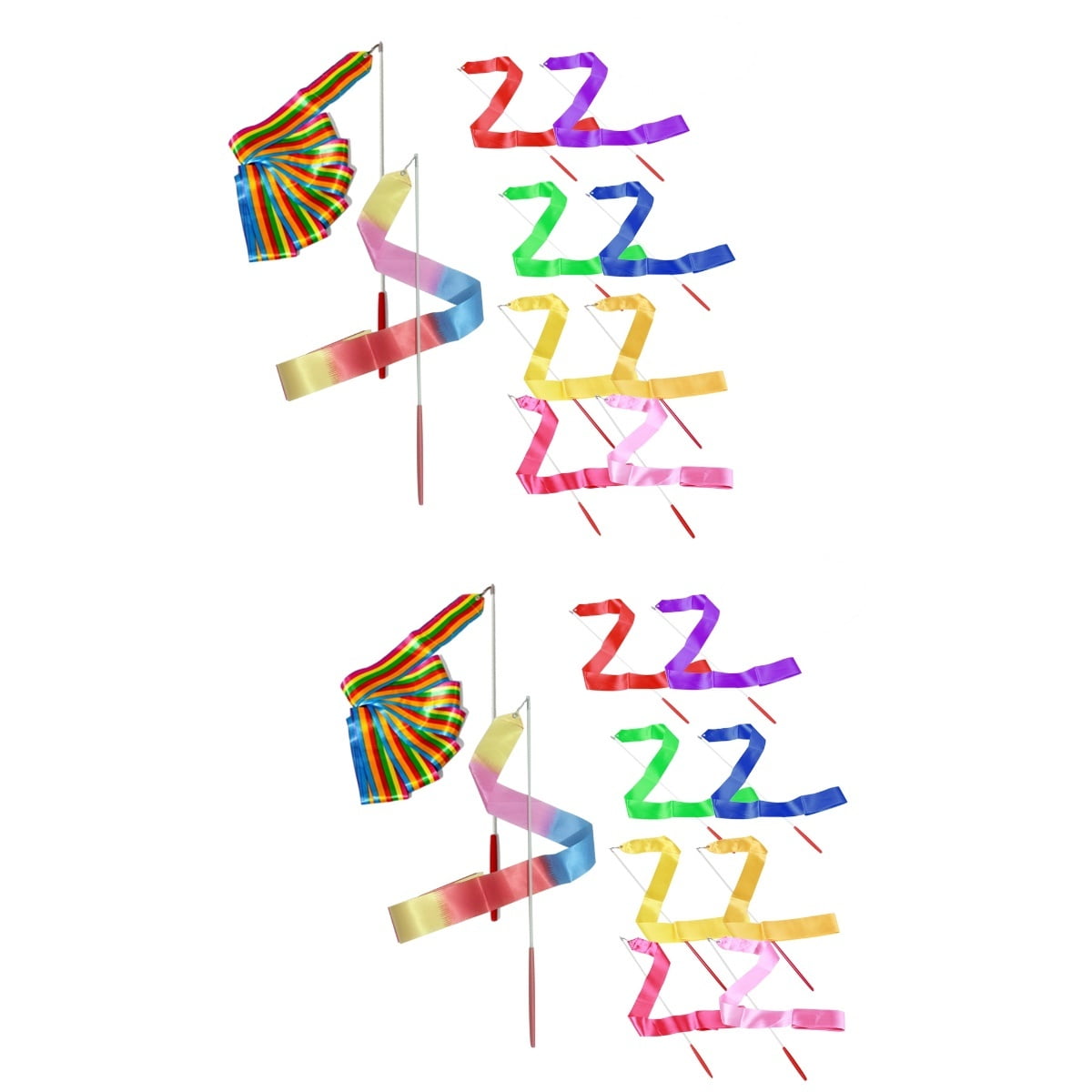 Raindrops 20 pcs 3.2M Rhythmic Art Gymnastics Ribbon with Stick ...