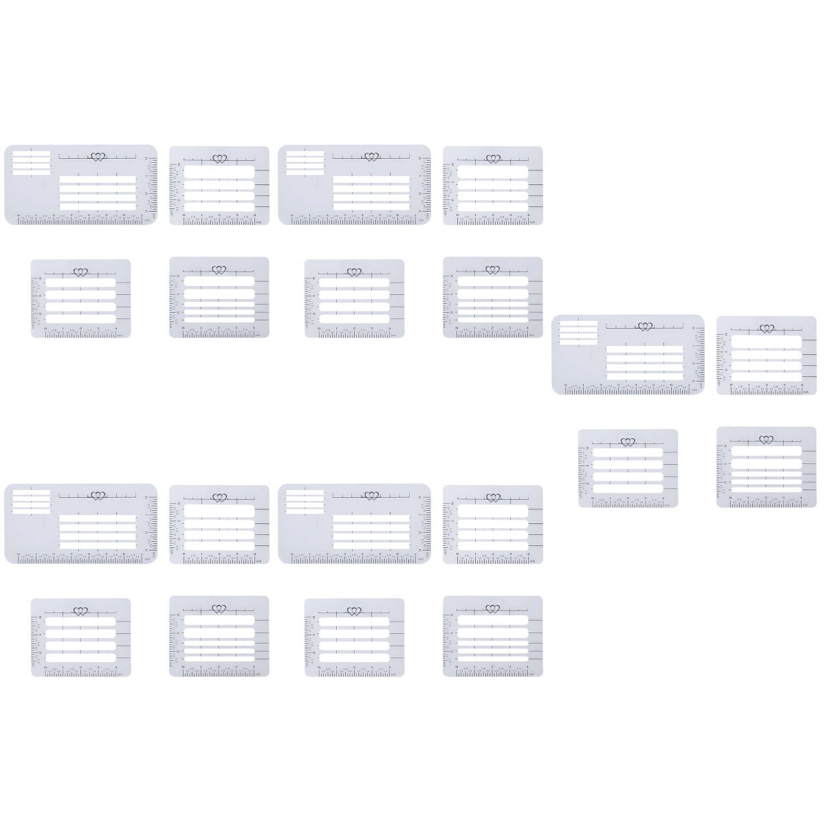 Raindrops 20 pcs 4 Style Envelope Addressing Guide Stencil Templates ...