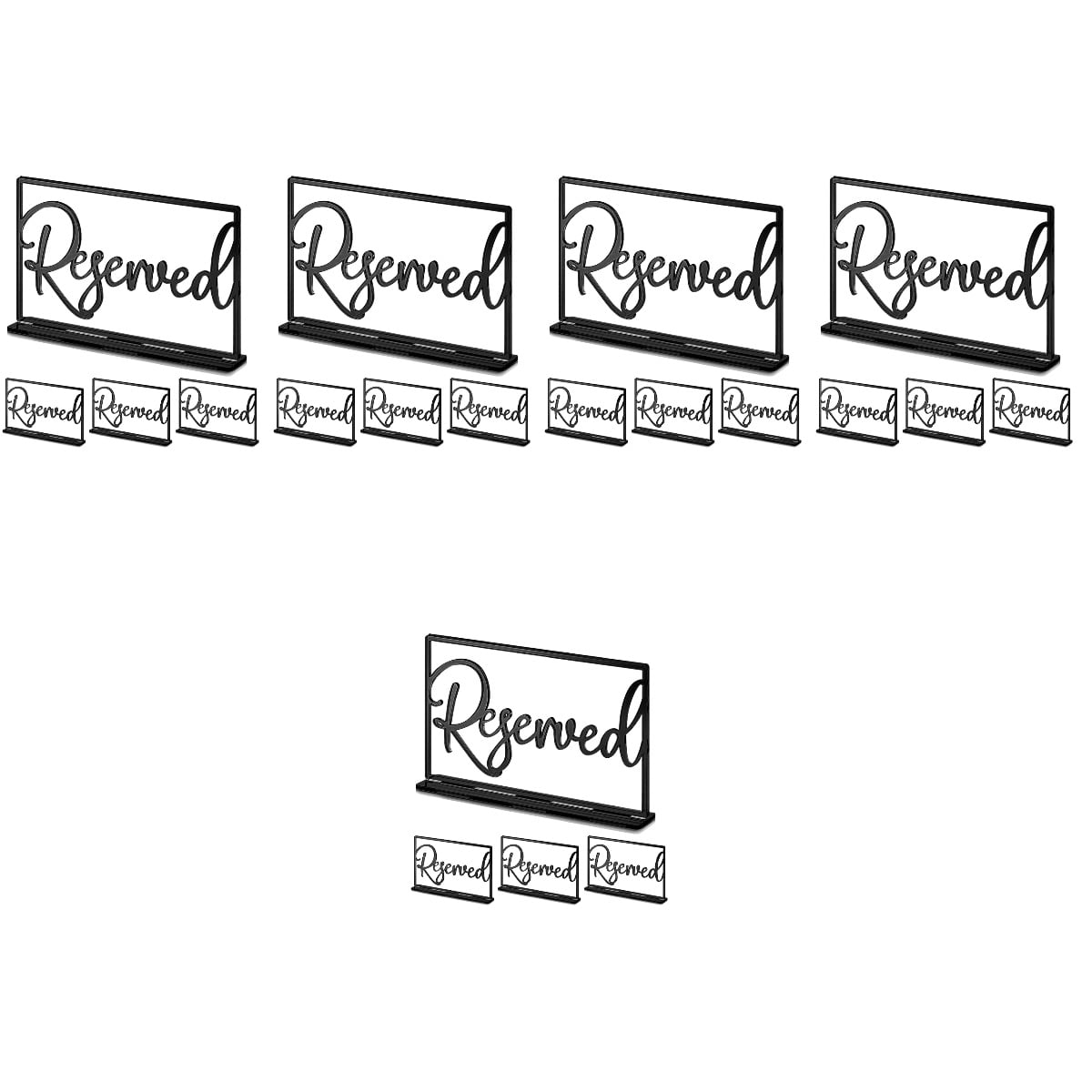 Raindrops 20 pcs Acrylic Reserved Table Sign Wedding Party Table Sign ...