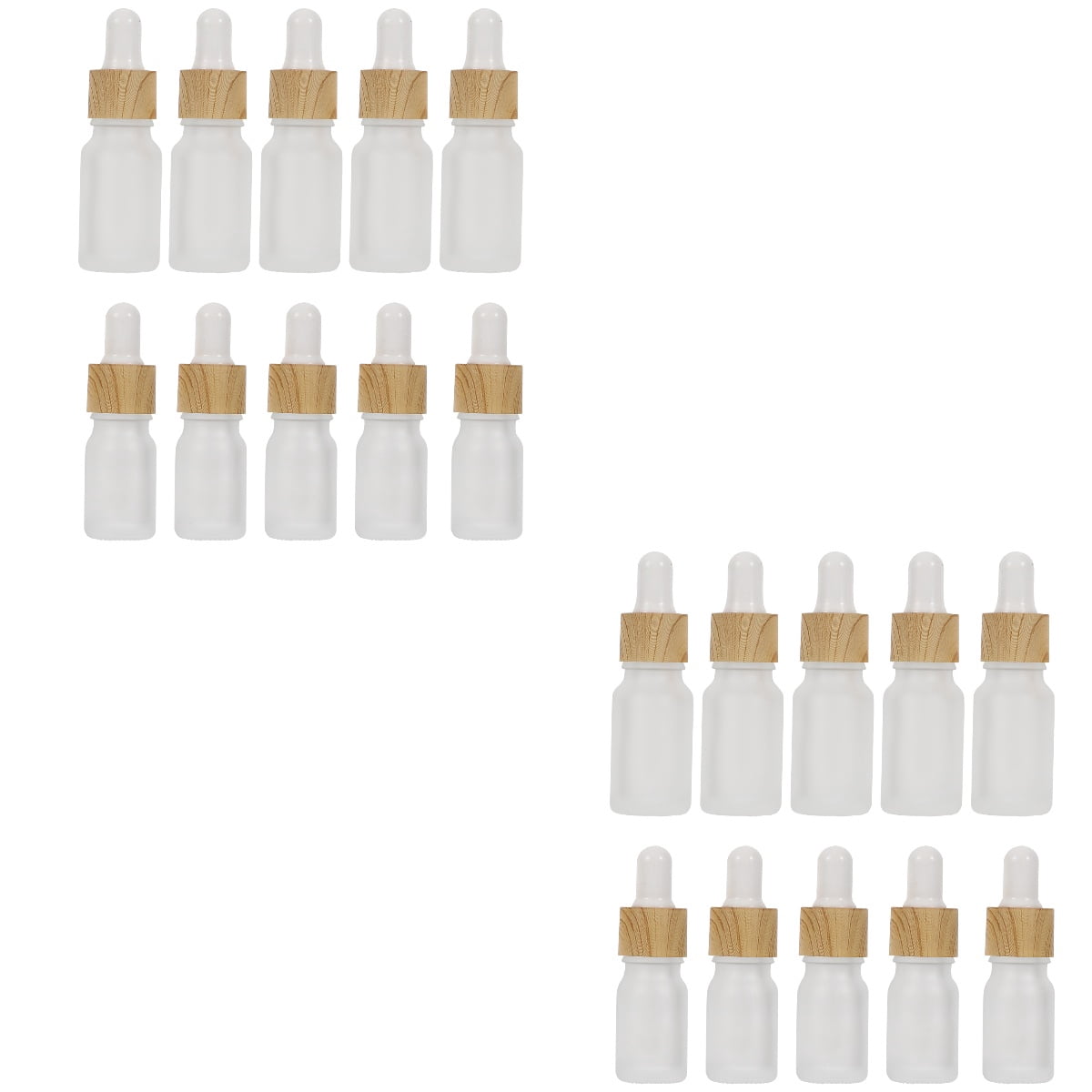 Raindrops 20 pcs Frosted Glass Essential Oil Dropper Bottle Cosmetic ...