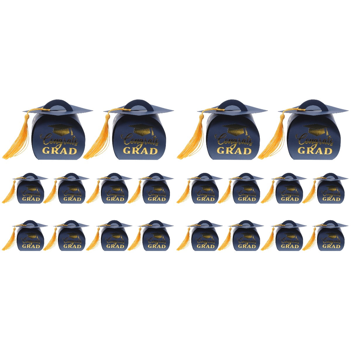 Raindrops 20 pcs Graduation Hat Shaped Boxes Sweets Boxes with Tassel ...