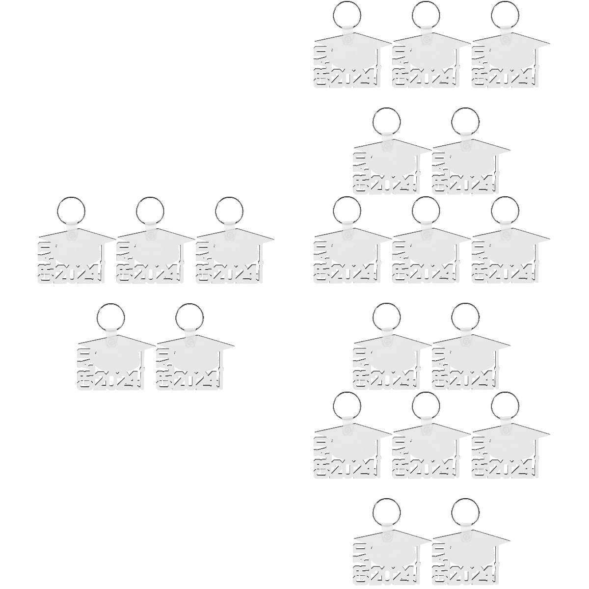 Raindrops 20 pcs Graduation Heat Transfer Keychains Pendant Blank DIY ...
