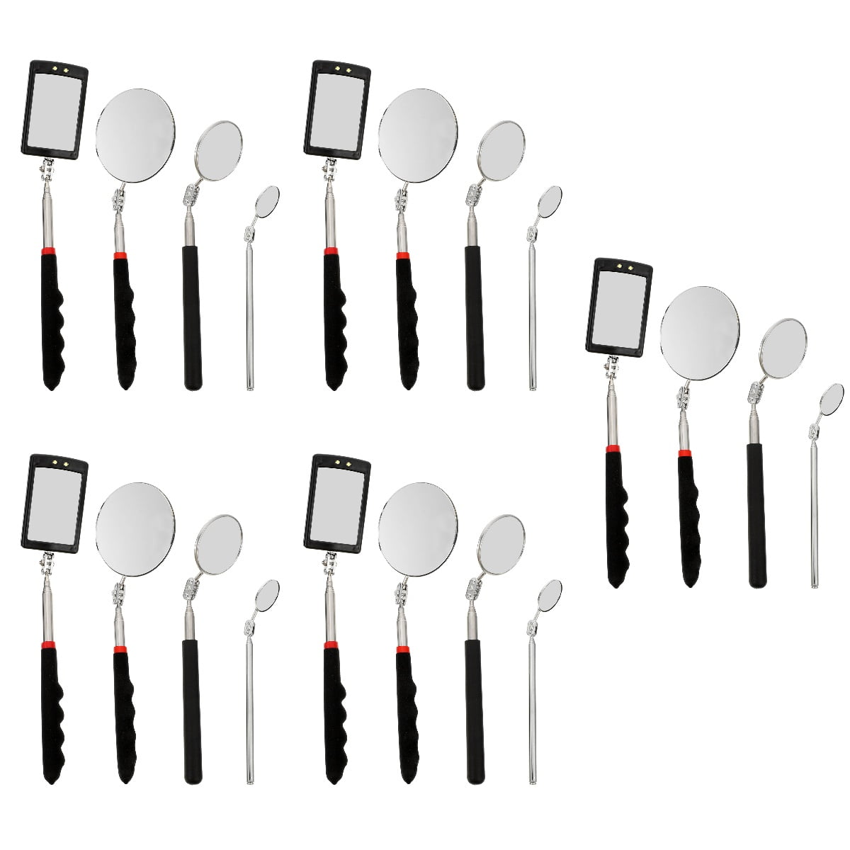 Raindrops 20 pcs Inspection Mirror Flexible Telescoping Mirror ...