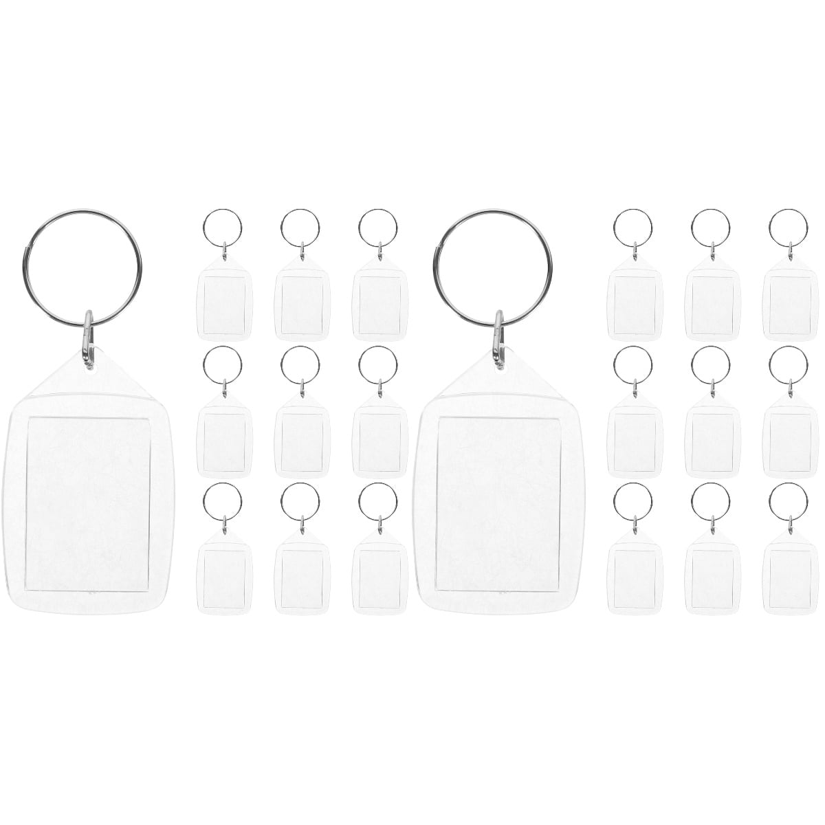 Raindrops 20 pcs Keychain Picture Holder Blank Keychains Insertable ...