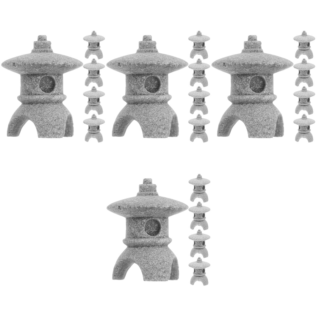Raindrops 20 pcs Miniature Pavilion Statues Mini Pagoda Statue Garden ...