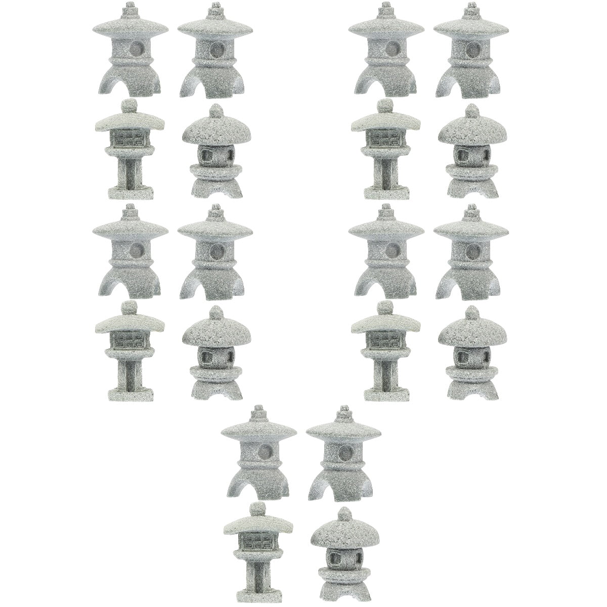 Raindrops 20 pcs Miniature Sandstone Pagoda Statue Japanese Stone ...