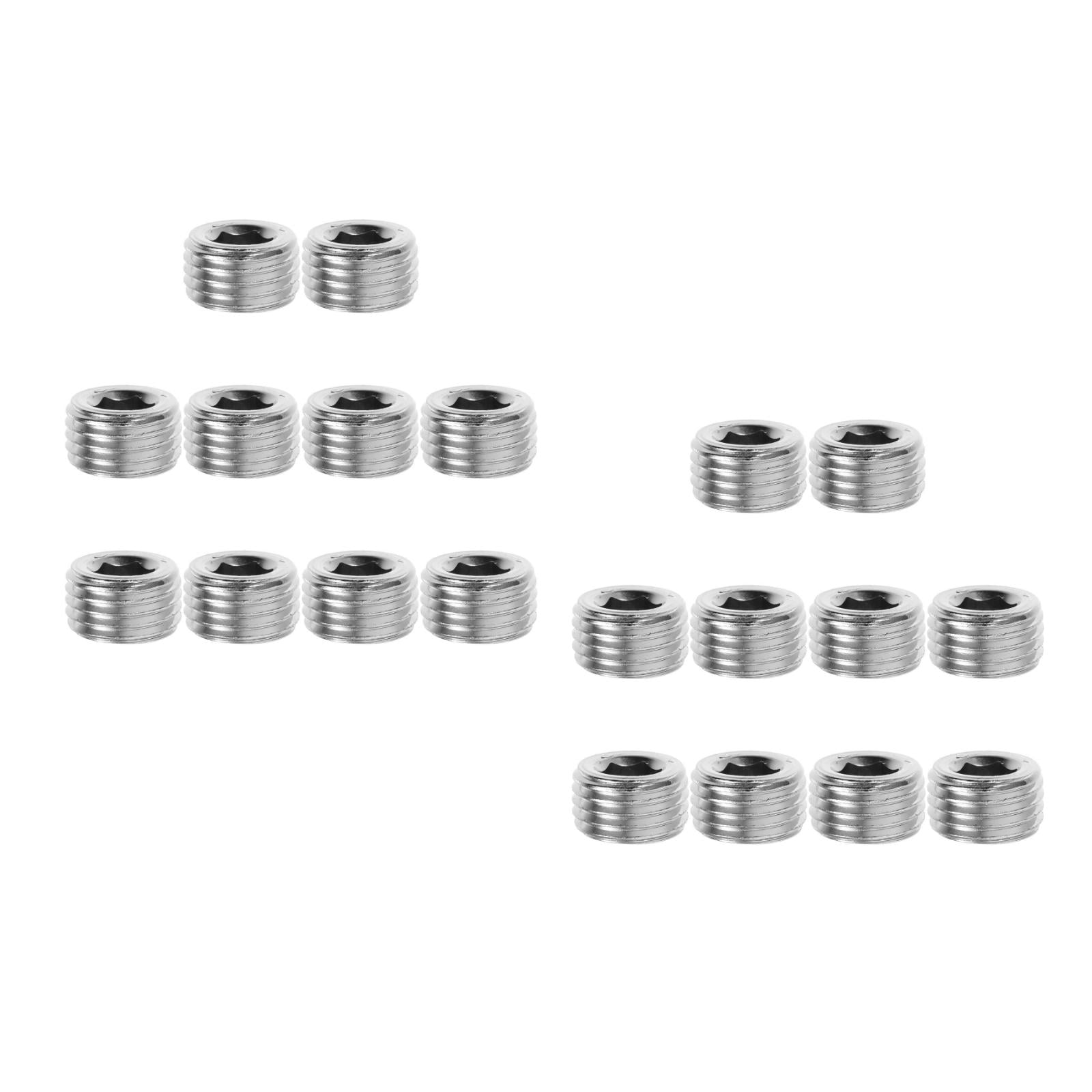 Raindrops 20 pcs Steel Pipe Plug Fitting 1/4 Head Threaded Insert ...