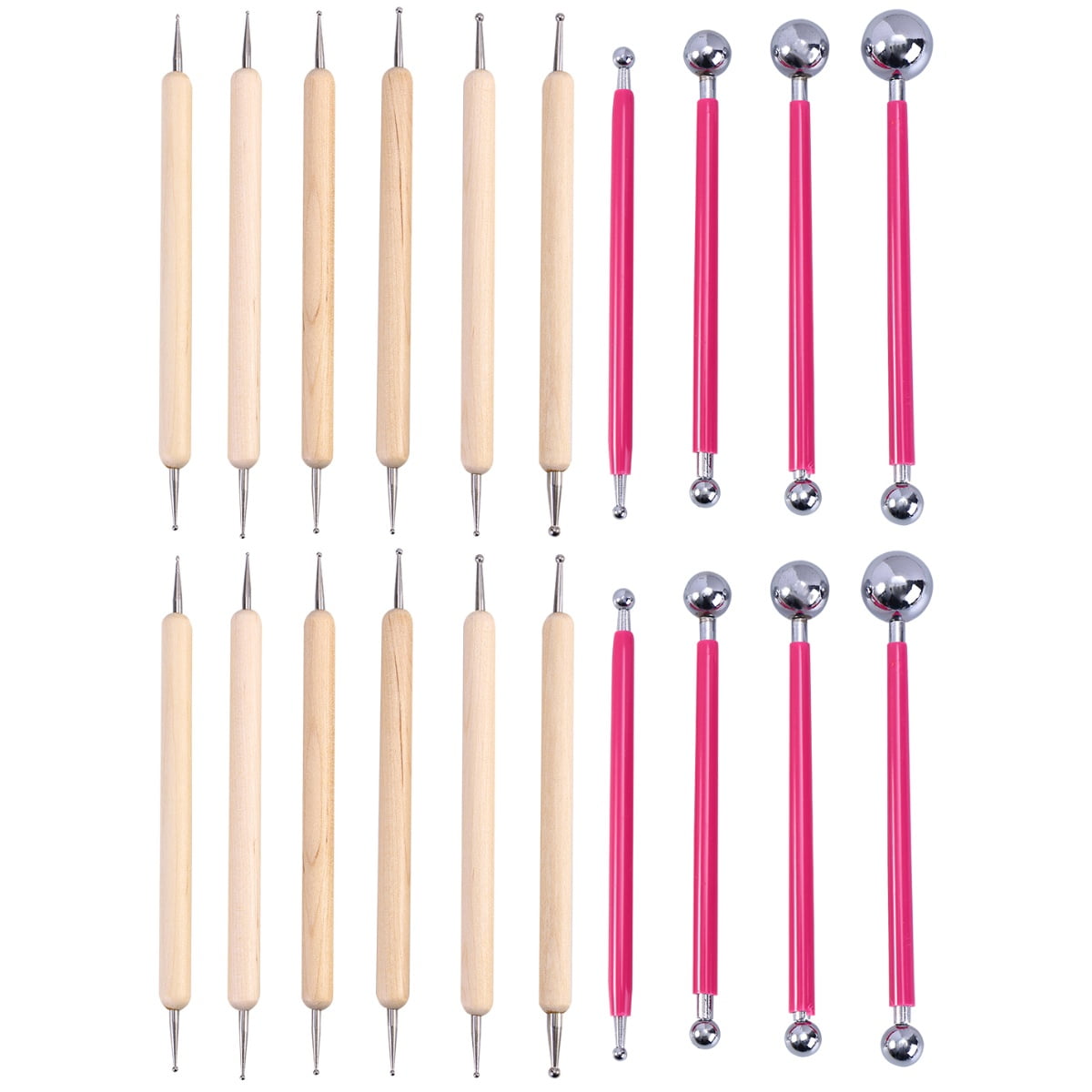 Raindrops 20 pcs Stylus Tools Set Ceramic Clay Indentation Tools Dot ...