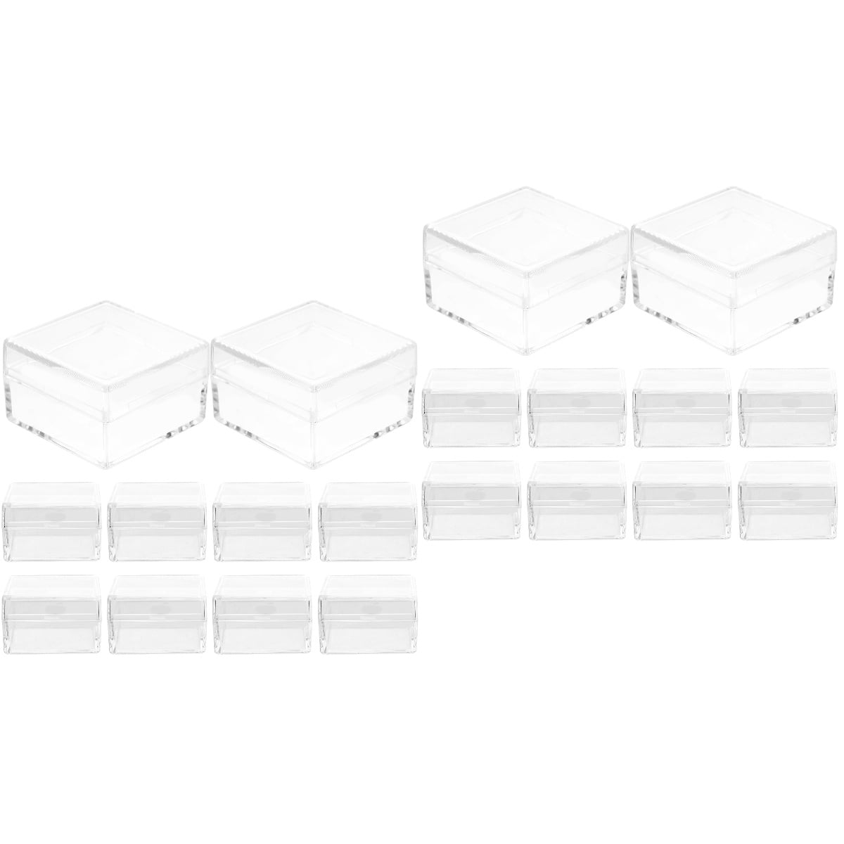 Raindrops 20 pcs Transparent Plastic Box Specimen Display Case Holder ...