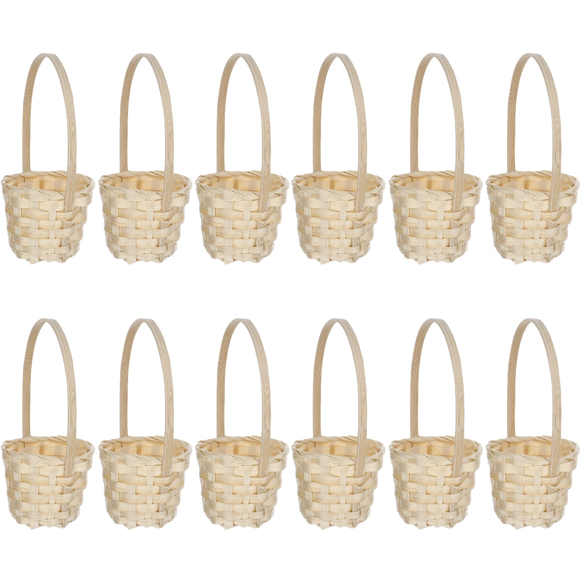 Raindrops 20 pcs Wicker Basket Small Bam- Rattan Picnic Basket Rustic ...