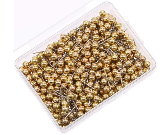 Raindrops 200 Pcs Gold Push Pins Decorative Thumb Tacks Round Ball Pins ...