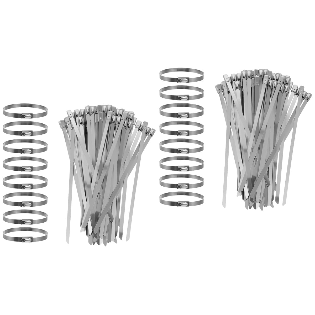 Raindrops 200 Pcs Metal Zip Ties Stainless Steel Self-locking Cable ...
