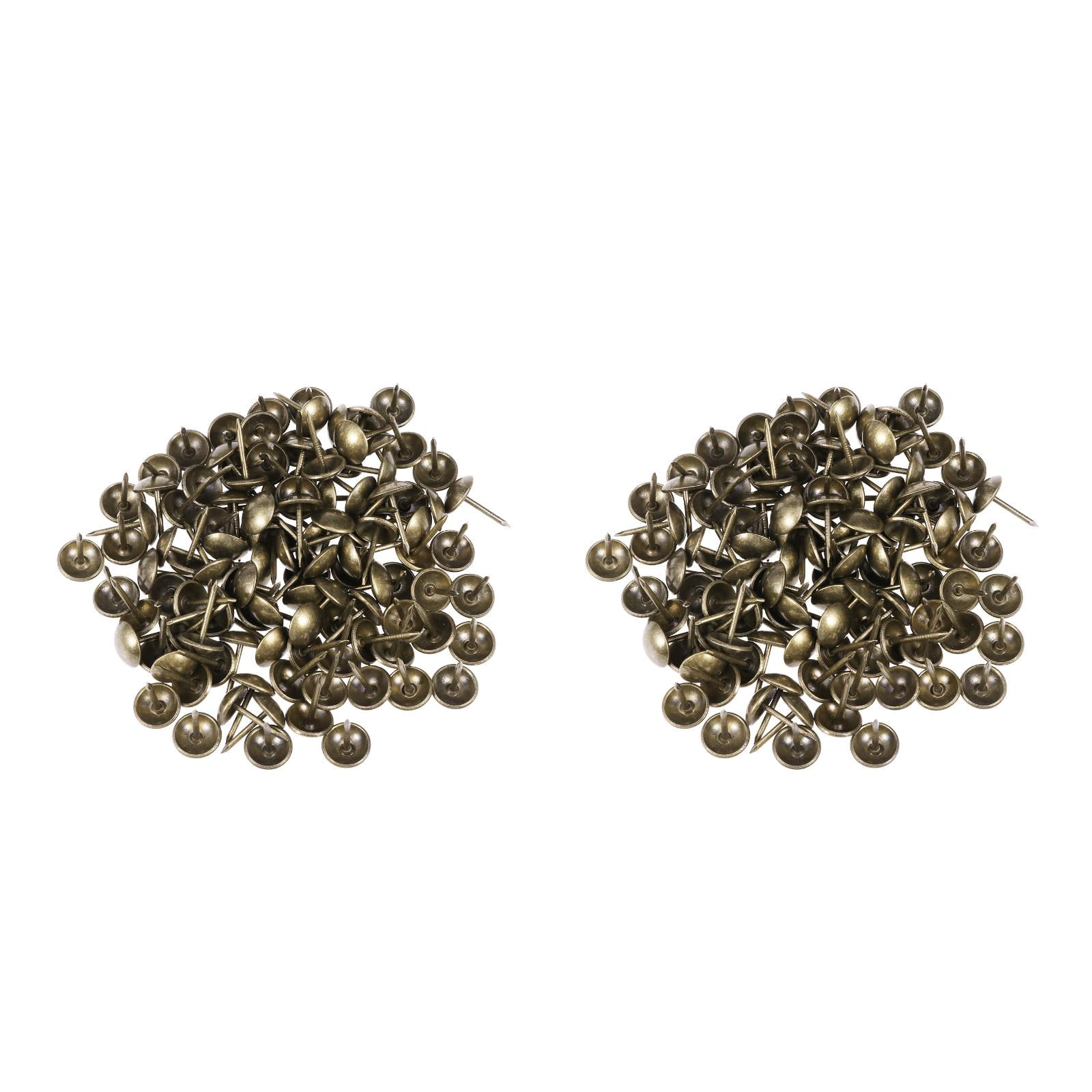 Raindrops 200 pcs 11x17mm Vintage Round Domed Upholstery Nails Tacks ...