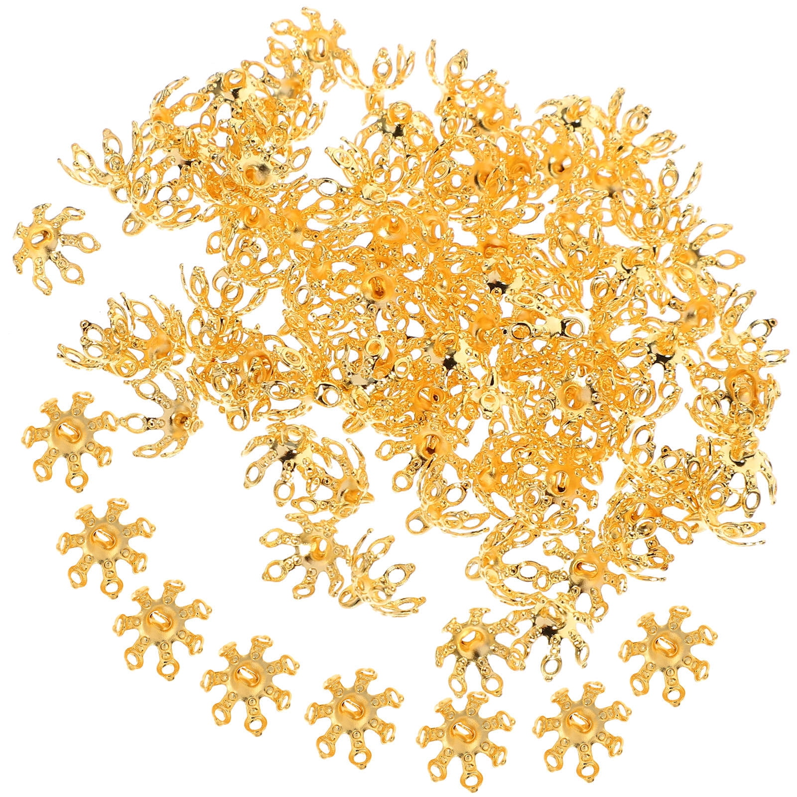 Raindrops 200 pcs Jewelry Making Beads Caps Simple Hair Accessory ...