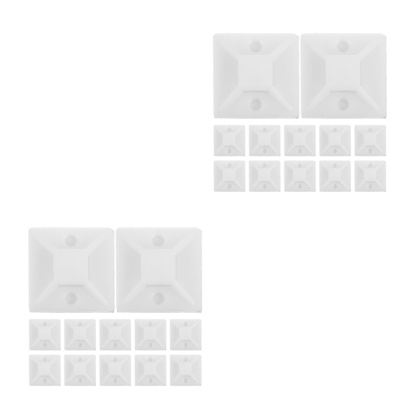 Raindrops 200 pcs Self-Adhesive Zip Tie Reusable Mounting Pads Wire ...