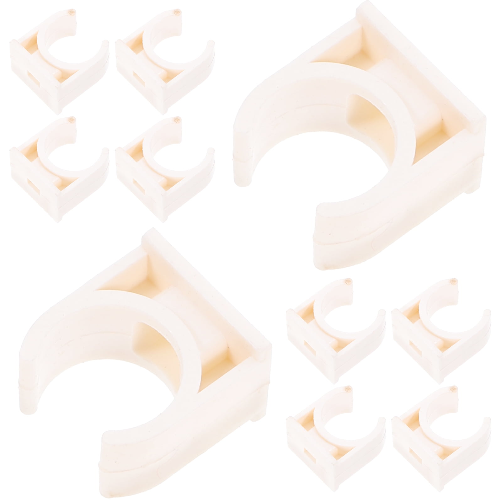 Raindrops Plastic U Bracket Holder Clamps White 200Pcs 0.9In - Walmart.com