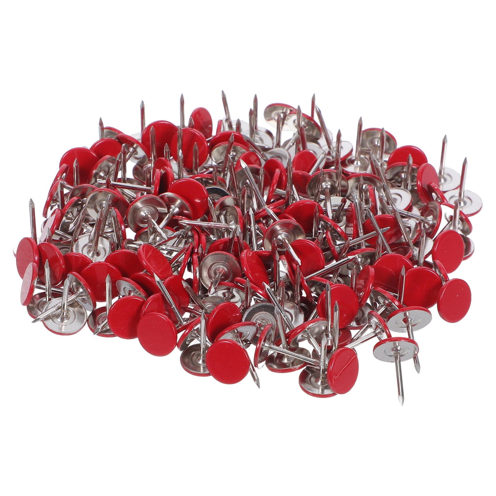 FOMIYES 200Pcs Red Decorative Flat Push Pins for Home Office Photo Memo ...